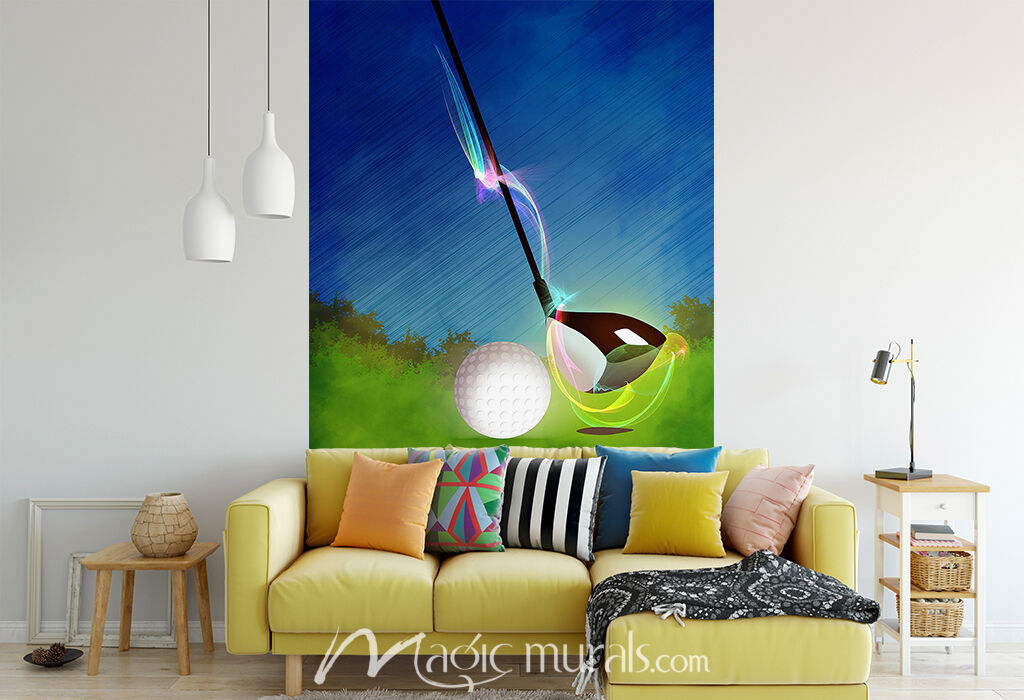 Artistic Golf Wallpaper Wall Mural by Magic Murals