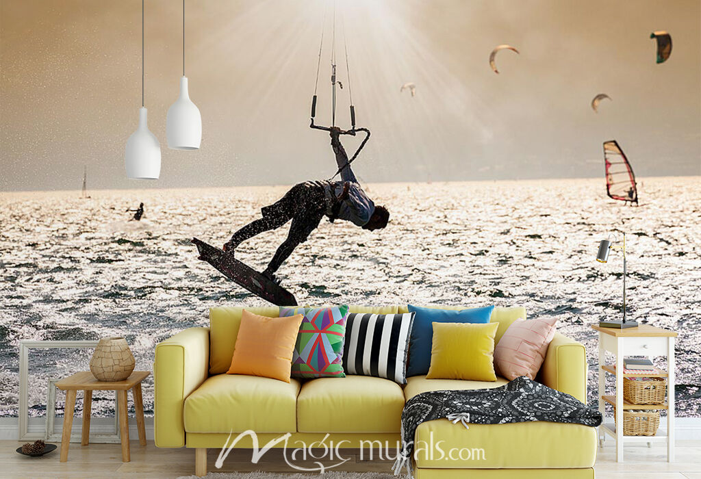 Kite Sailing Wallpaper Wall Mural by Magic Murals