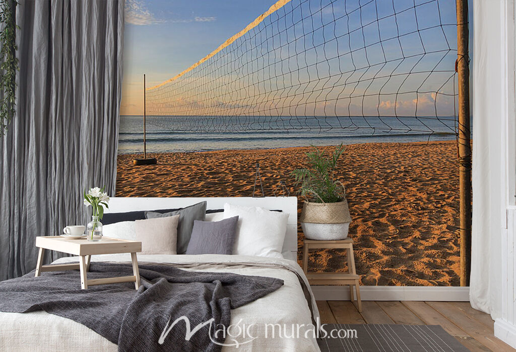 Beach Volleyball Net Wallpaper Mural by Magic Murals