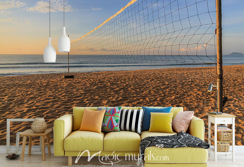 Beach Volleyball Net Wallpaper Mural by Magic Murals