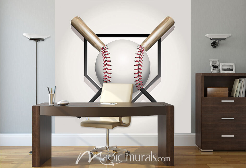 Baseball Home plate Wallpaper Mural by Magic Murals