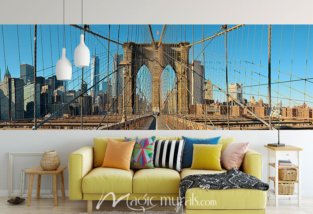 Brooklyn Bridge Works Wallpaper Mural by Magic Murals