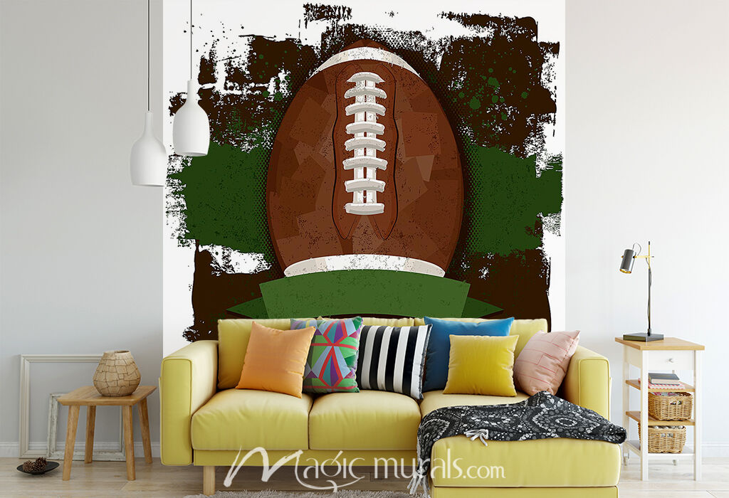 Football Insignia Wallpaper Wall Mural by Magic Murals