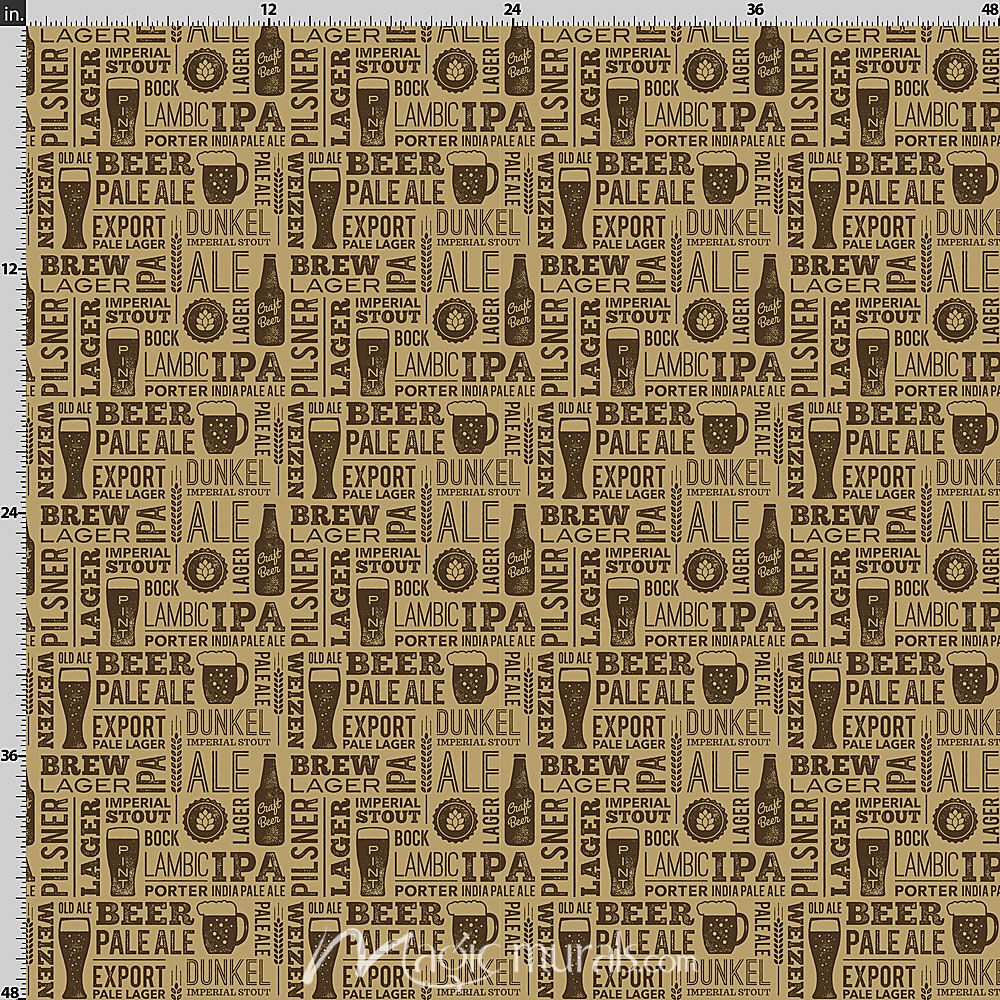 Beer Word Art Wallpaper Wall Mural by Magic Murals