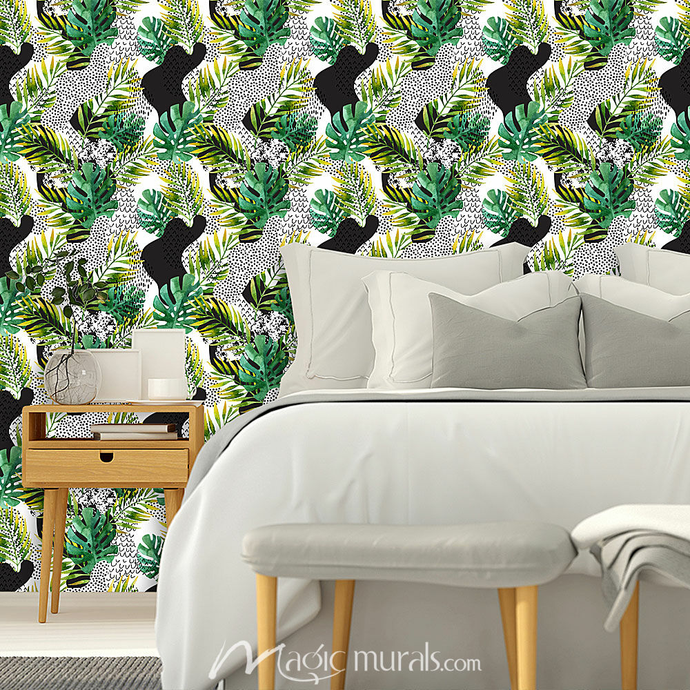 Tropical Abstract Summer Wallpaper Mural by Magic Murals