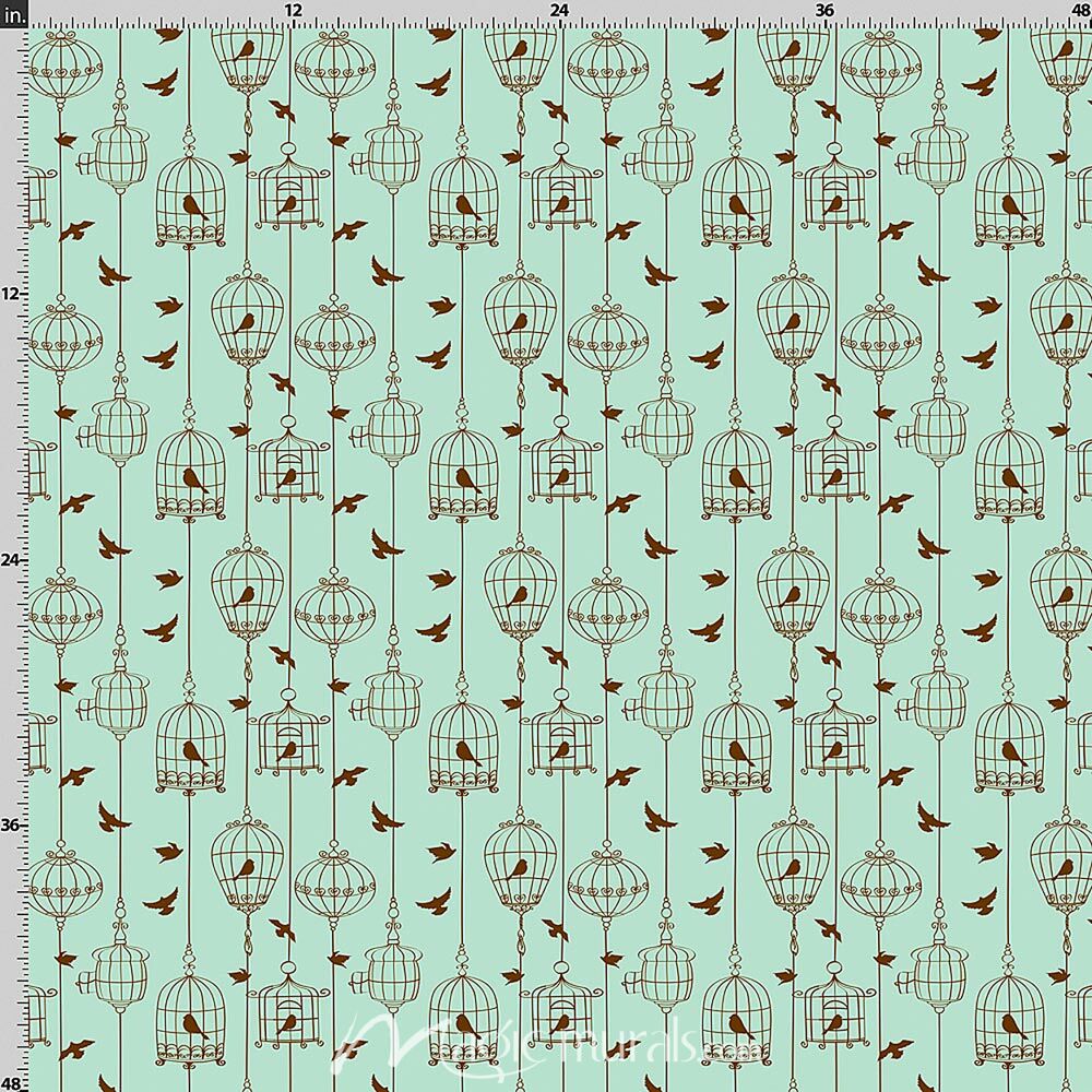 Bird Cage Pattern Wallpaper Wall Mural by Magic Murals
