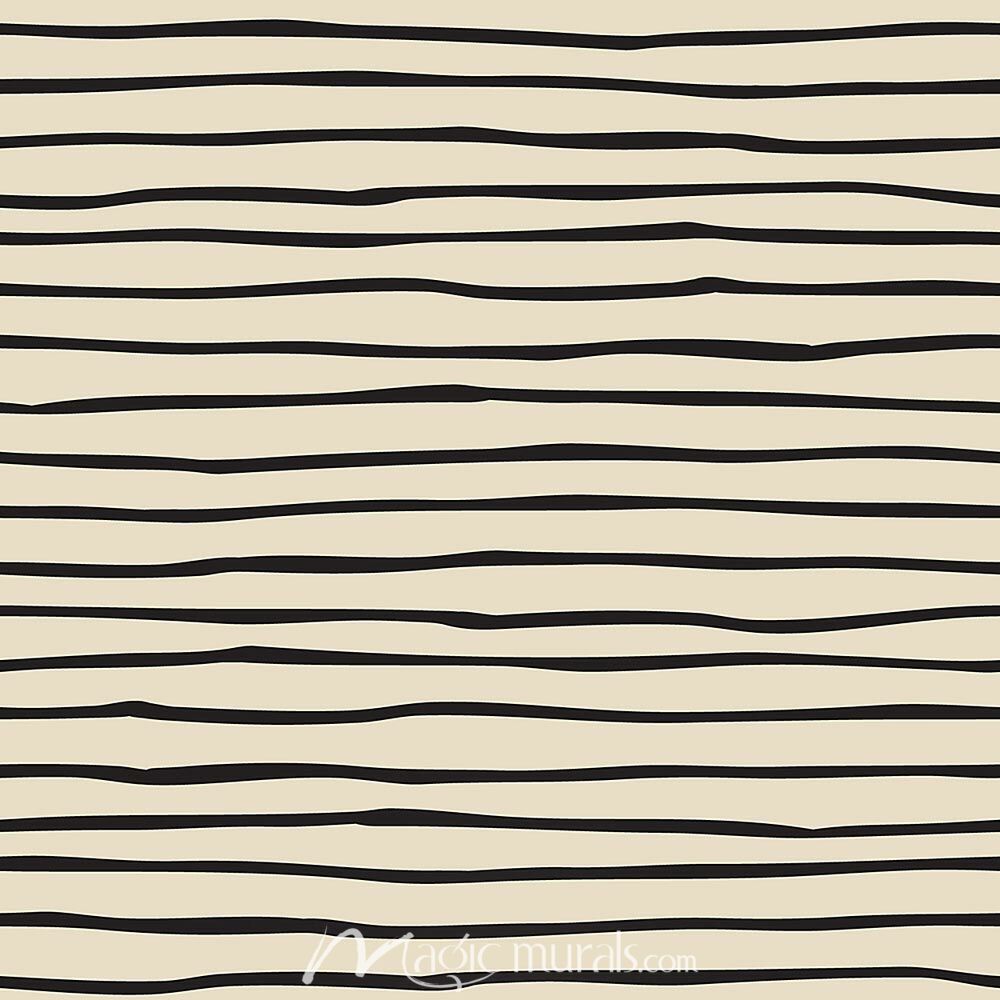 Hand-Drawn Stripes 2 Wallpaper Mural by Magic Murals