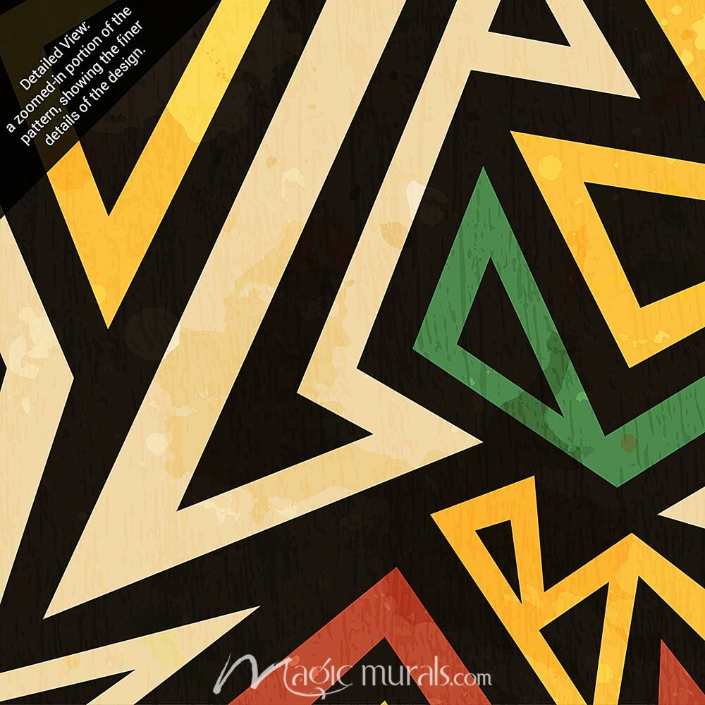 African Geometric Wallpaper Wall Mural by Magic Murals