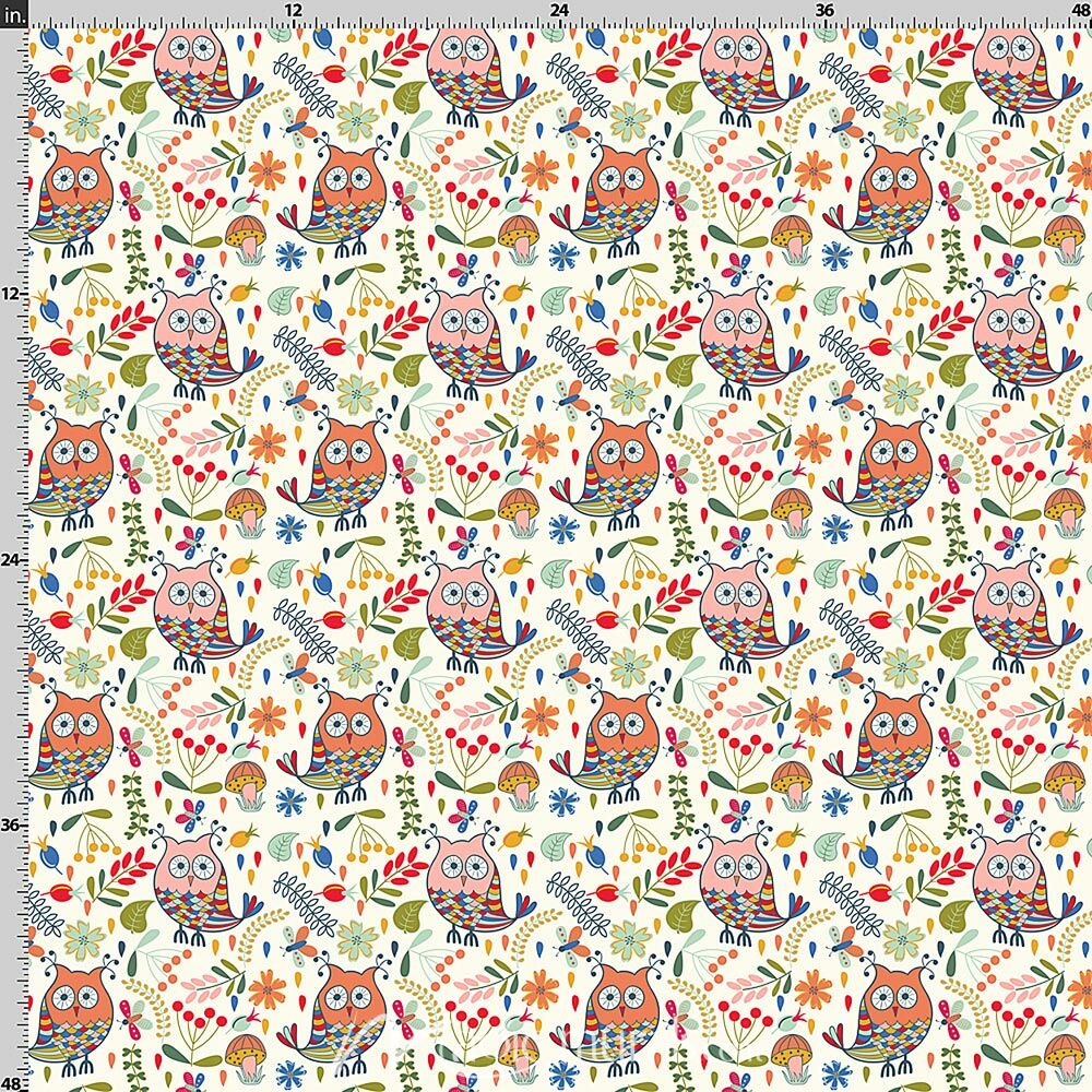 Colorful Owls Wallpaper Wall Mural by Magic Murals