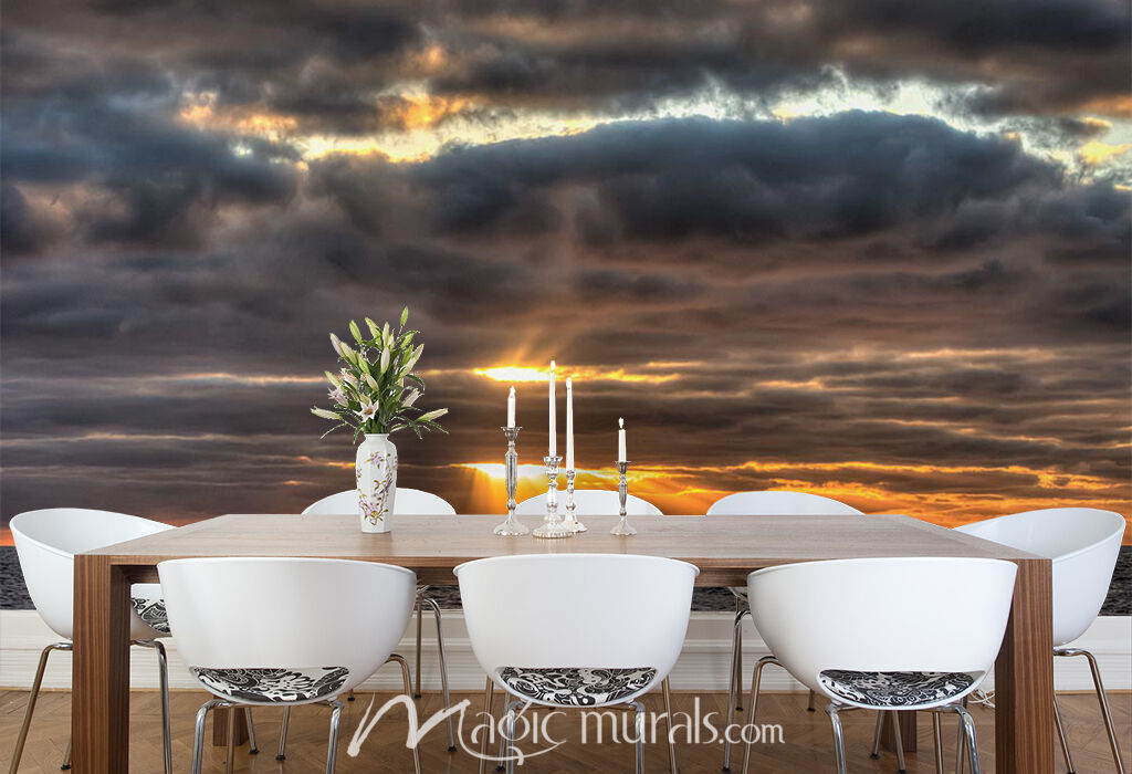 Serene Sunrise Wallpaper Wall Mural by Magic Murals