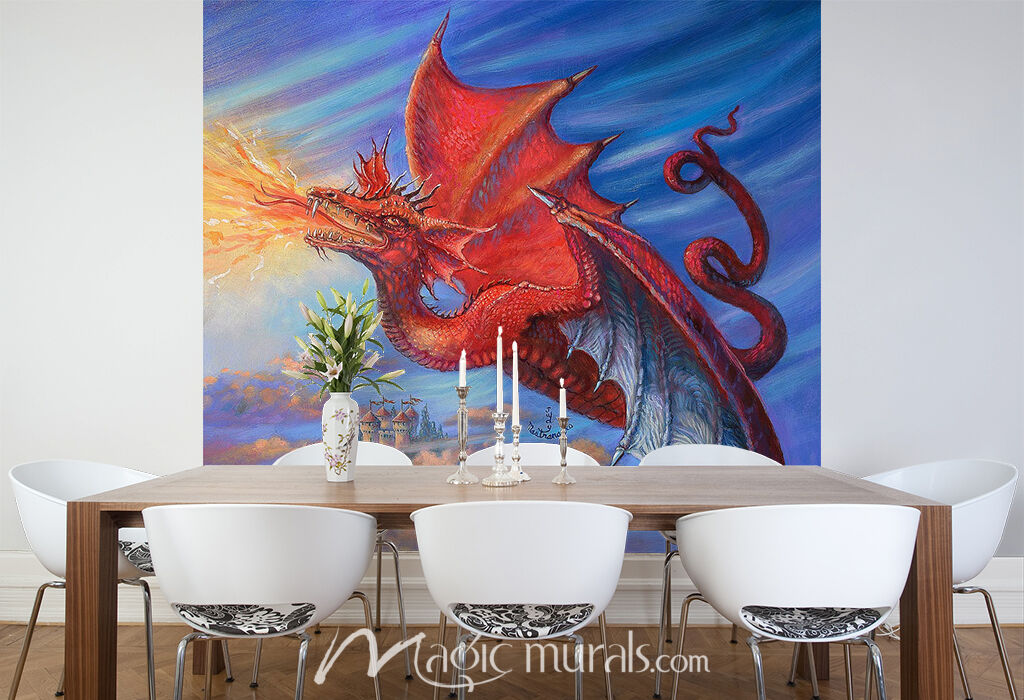 Red Dragon Wallpaper Wall Mural by Magic Murals