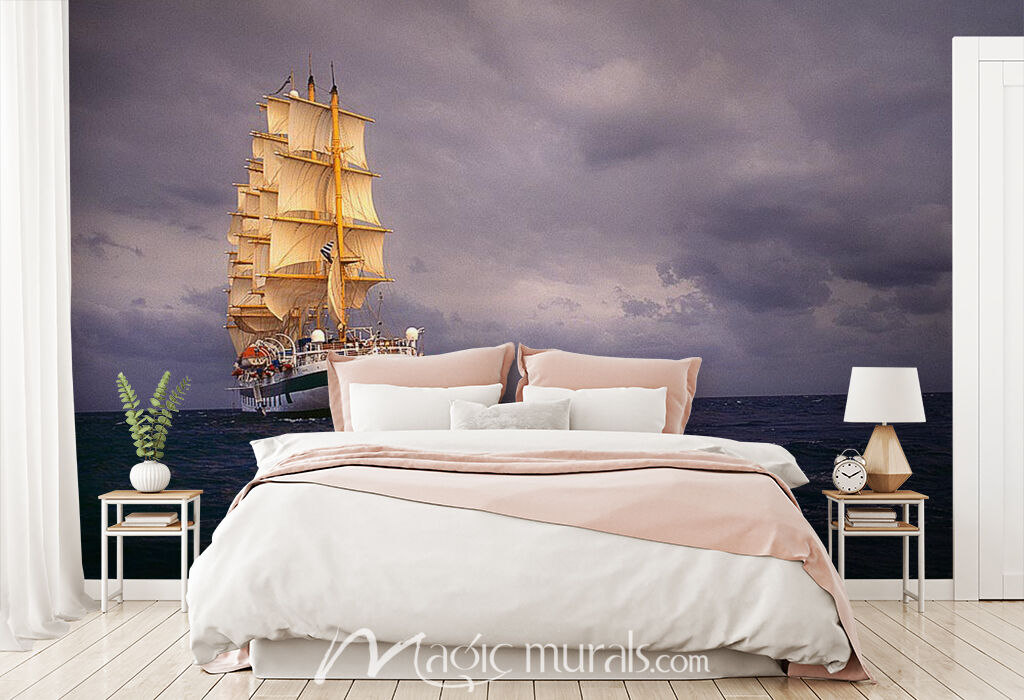 Clipper Ship Wallpaper Wall Mural by Magic Murals