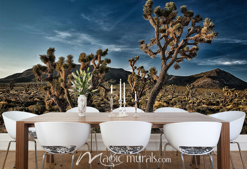 Sunrise over Joshua Trees Wallpaper Mural by Magic Murals