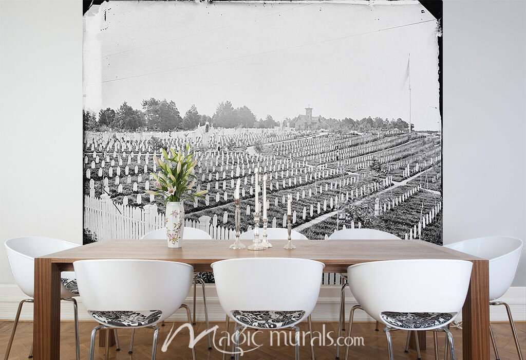 Civil War Cemetery Wallpaper Wall Mural by Magic Murals