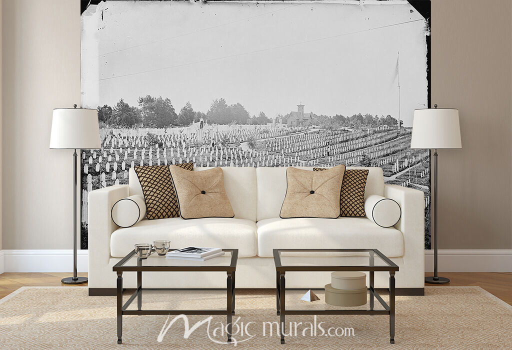 Civil War Cemetery Wallpaper Wall Mural by Magic Murals