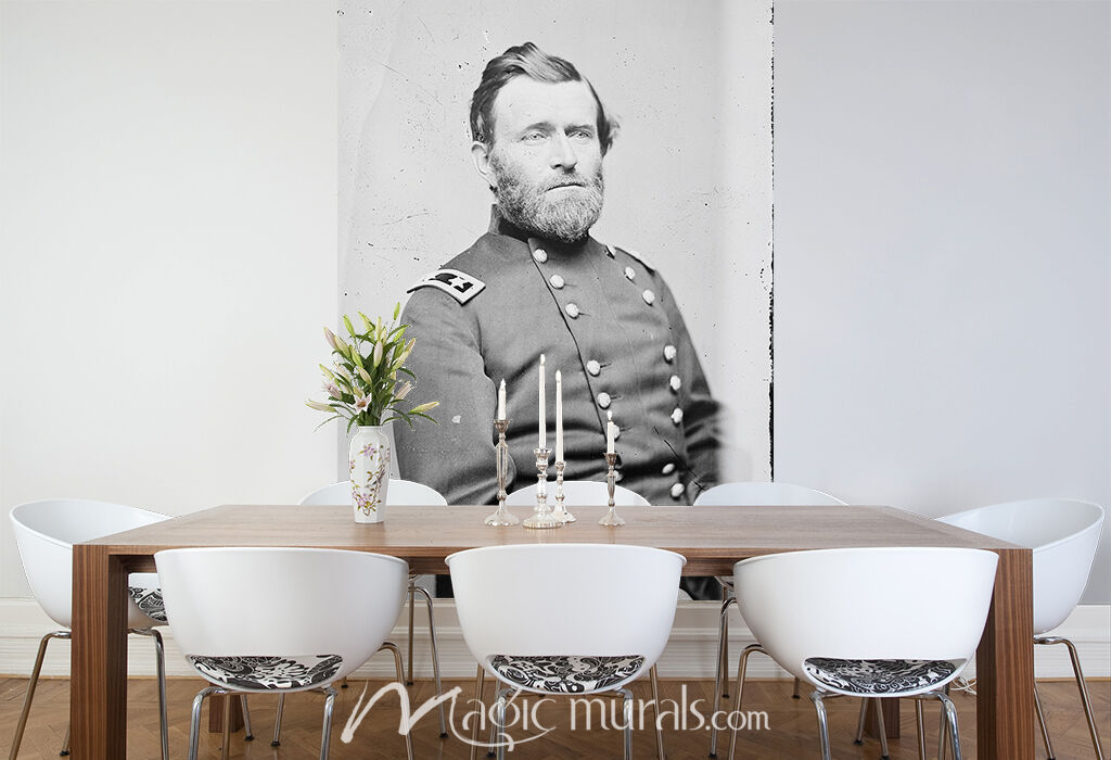 Portrait of Ulysses S. Grant Wallpaper Mural by Magic Murals