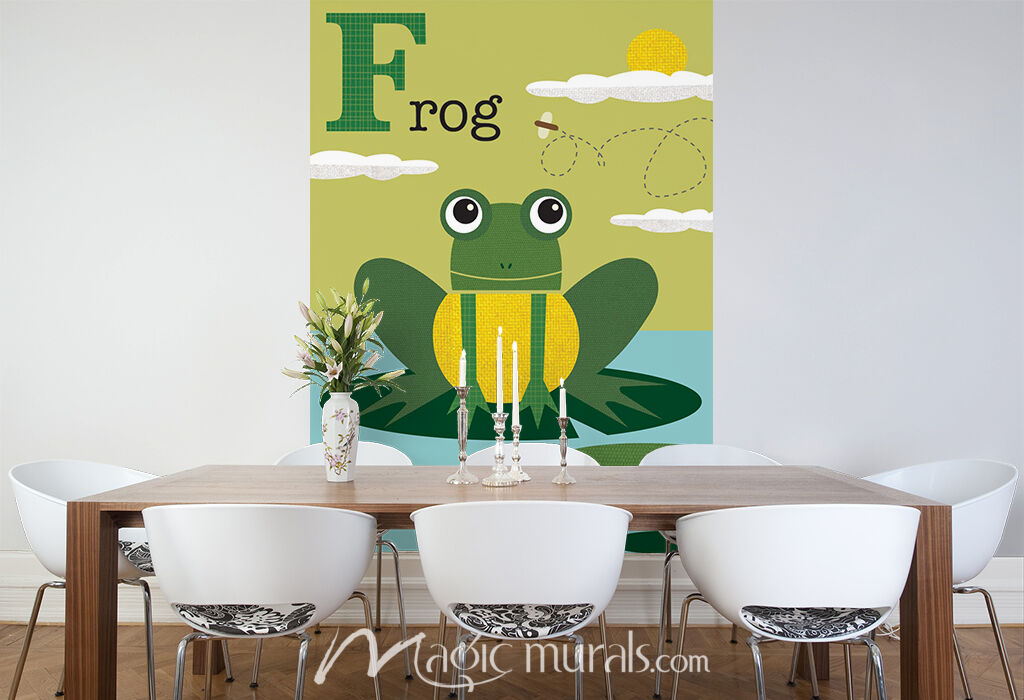 F stands for Frog Wallpaper Wall Mural by Magic Murals