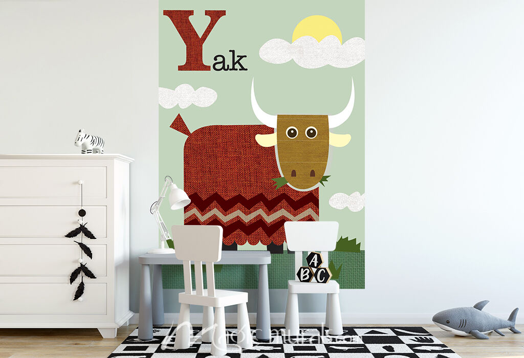 Y is for Yak Wallpaper Wall Mural by Magic Murals