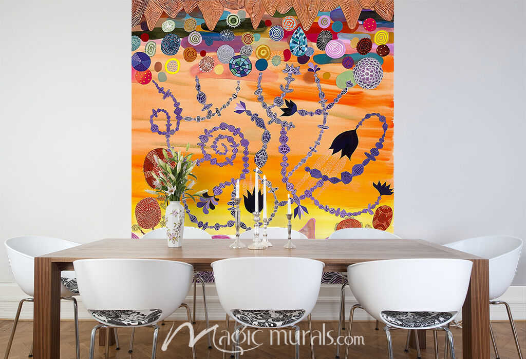 Jewelled Bush Wallpaper Wall Mural by Magic Murals