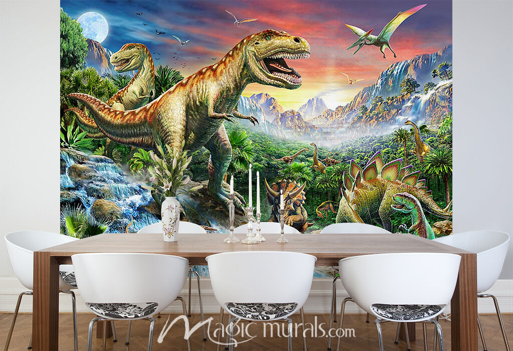 Jurassic Landscape Wallpaper Wall Mural by Magic Murals