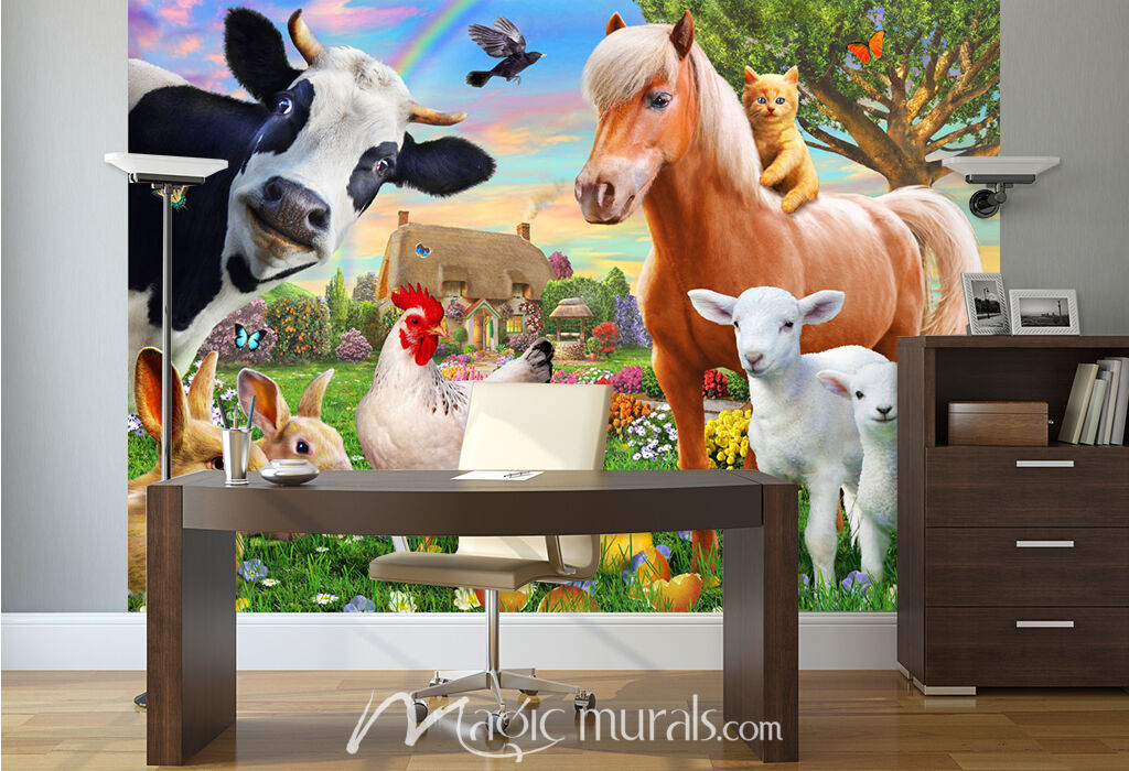 Farm Animals for Kids Wallpaper Mural by Magic Murals