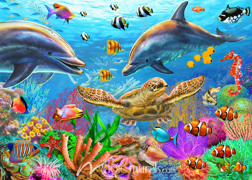 Sealife for Kids Wallpaper Wall Mural by Magic Murals