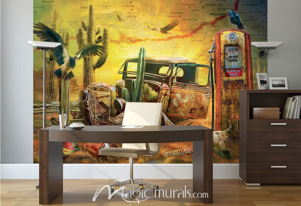 Route 66 Wallpaper Wall Mural by Magic Murals