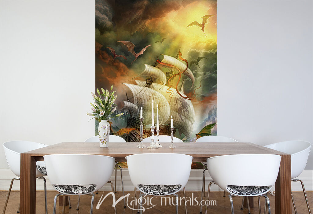 Sailing Boat Wallpaper Wall Mural by Magic Murals