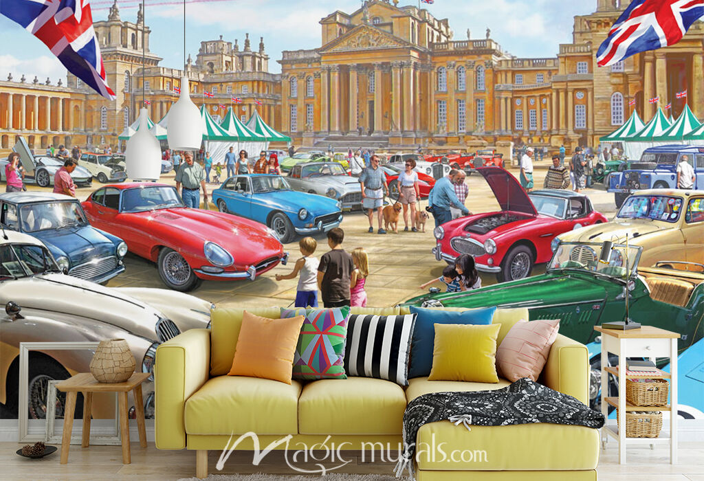 Classic Car Show Wallpaper Wall Mural by Magic Murals