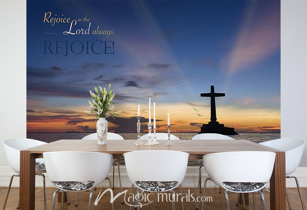 Rejoice Always, Philippians Wallpaper Mural by Magic Murals