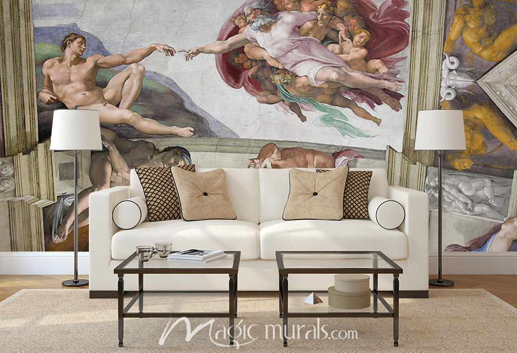 Creation of Adam Wallpaper Wall Mural by Magic Murals