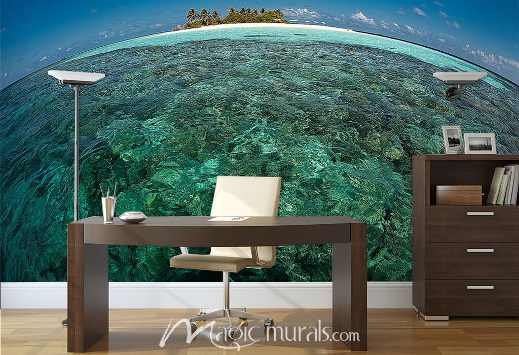 Fisheye View, Maldives Wallpaper Mural by Magic Murals