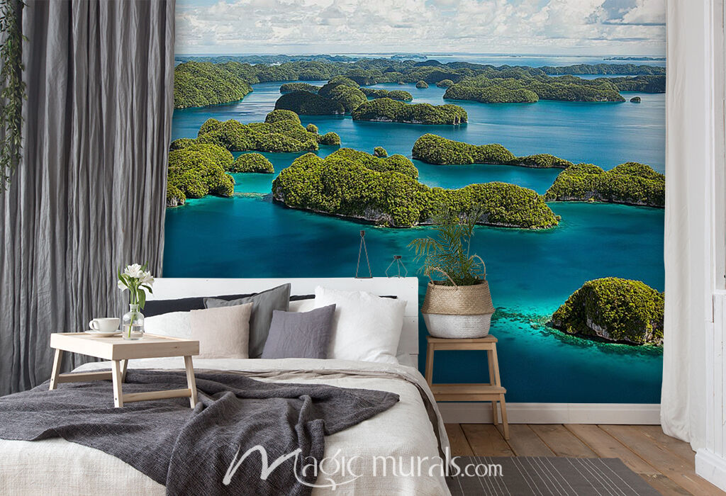 Aerial of Rock Islands Wallpaper Mural by Magic Murals