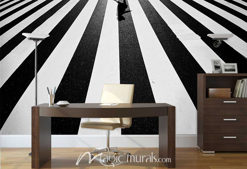 Crosswalk Shadow Wallpaper Wall Mural by Magic Murals