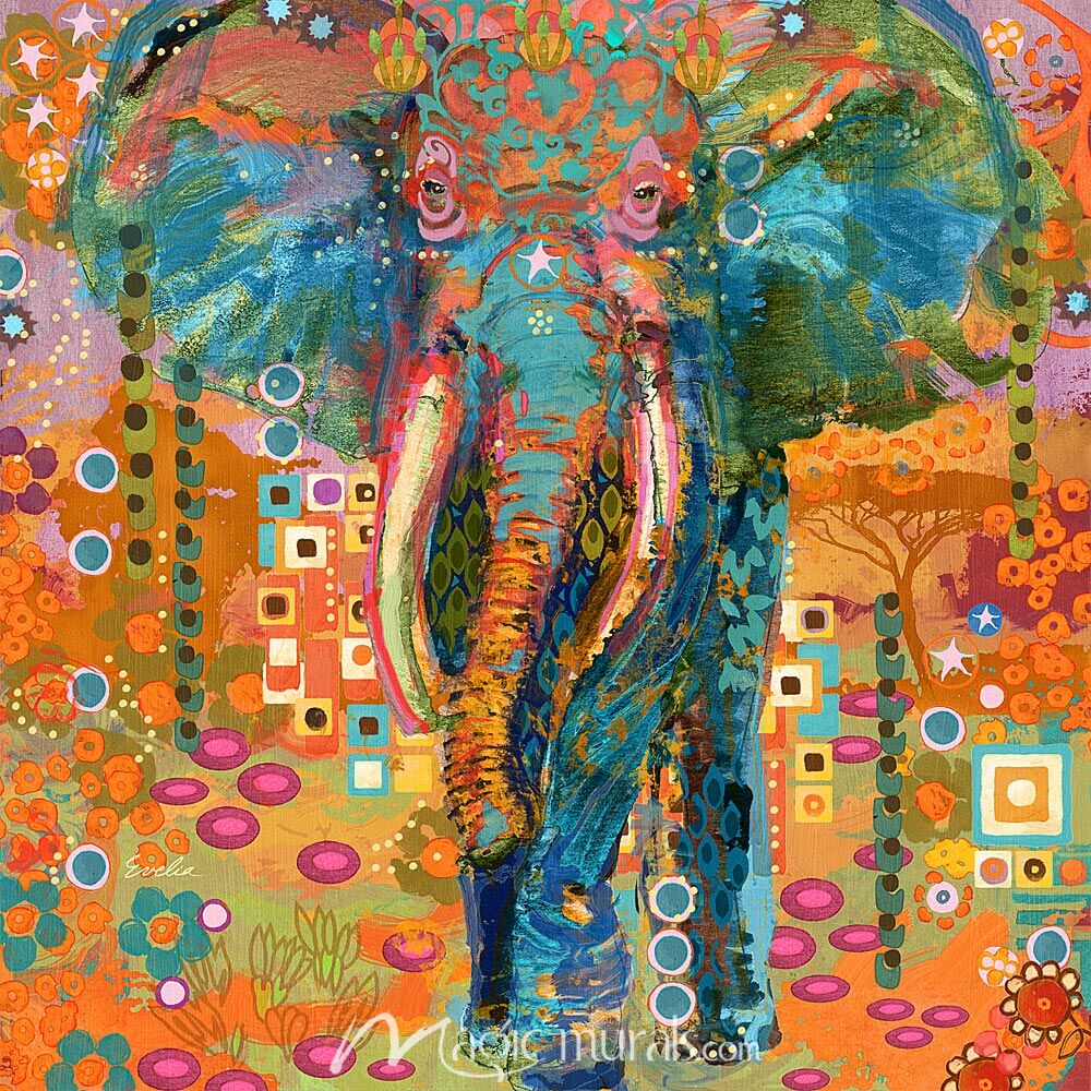 Elephant of Utopia Wallpaper Wall Mural by Magic Murals