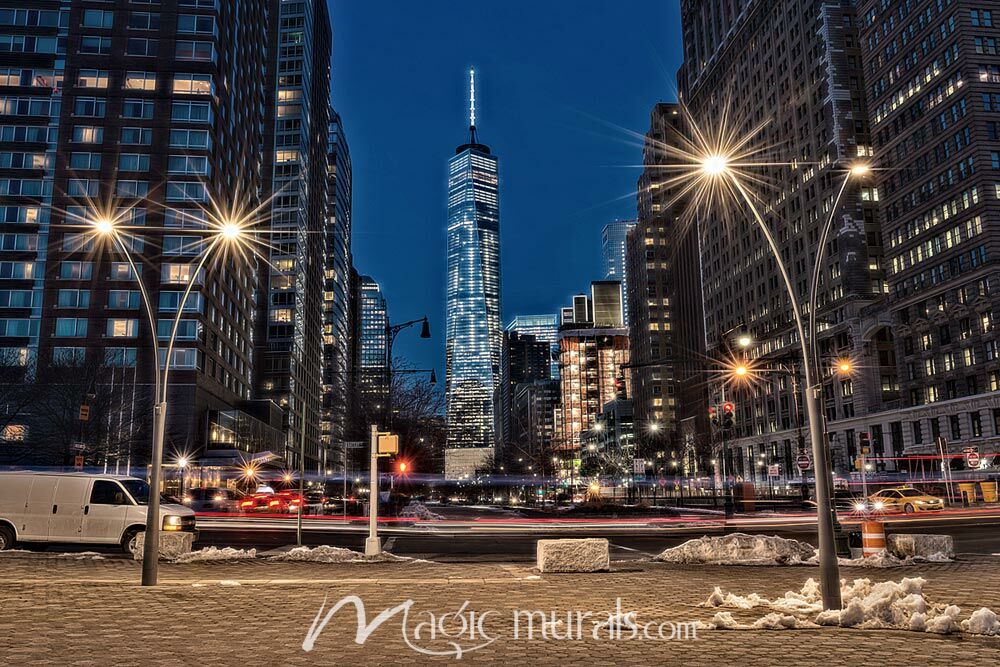 WTC at Sunset Wallpaper Wall Mural by Magic Murals