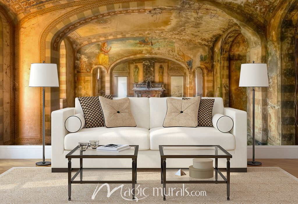 Soft Colored Chapel Wallpaper Wall Mural by Magic Murals