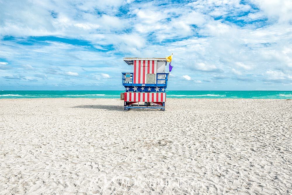 Stars and Stripes Miami Wallpaper Mural by Magic Murals