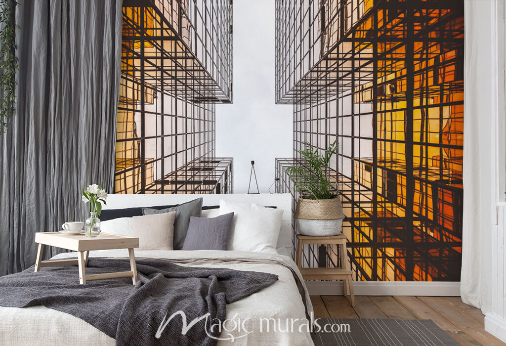 Modern City Abstraction III Wallpaper Mural by Magic Murals