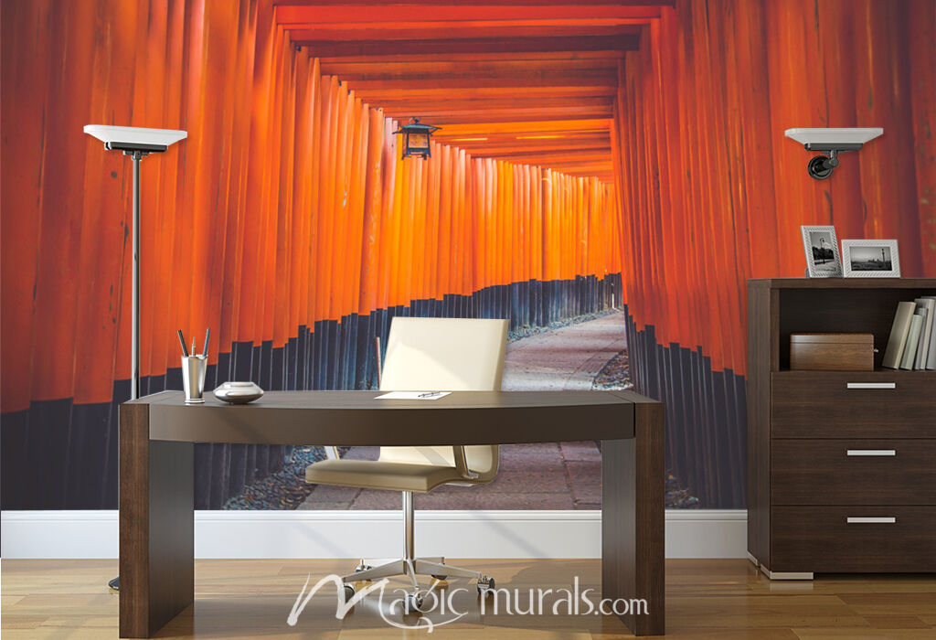 Kyoto City Walkway Wallpaper Wall Mural by Magic Murals
