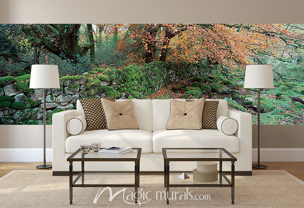 English Stone Wall Wallpaper Wall Mural by Magic Murals