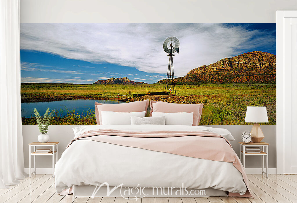 Utah Windmill Wallpaper Wall Mural by Magic Murals