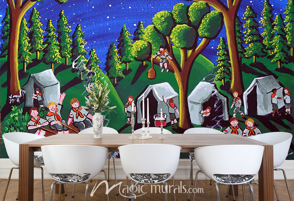 Boy Scout Camp Out Wallpaper Wall Mural by Magic Murals