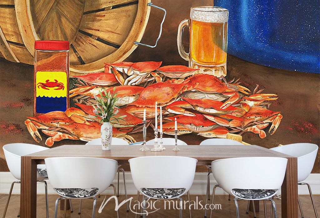 Cooked Crabs Wallpaper Wall Mural by Magic Murals