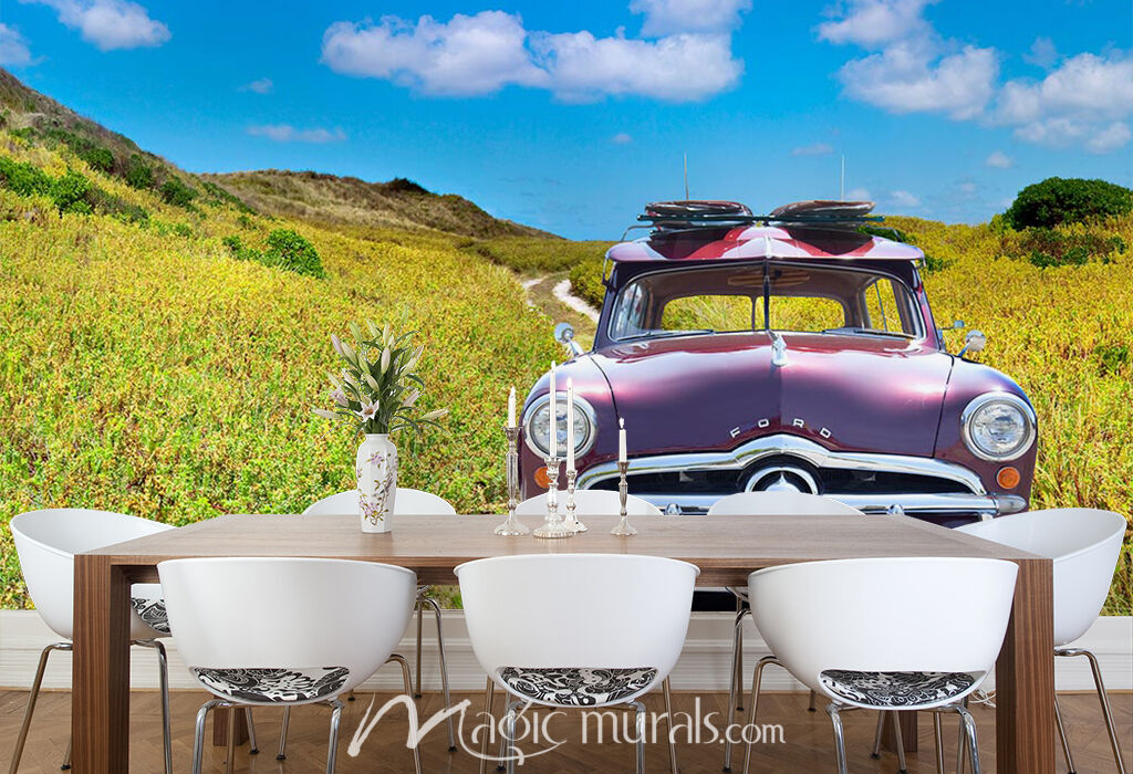 Ford Beach Road Wallpaper Wall Mural by Magic Murals