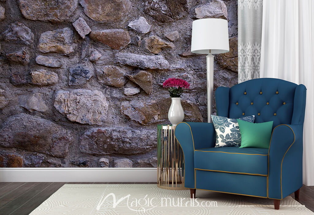 Stone Wall Texture Wallpaper Wall Mural by Magic Murals