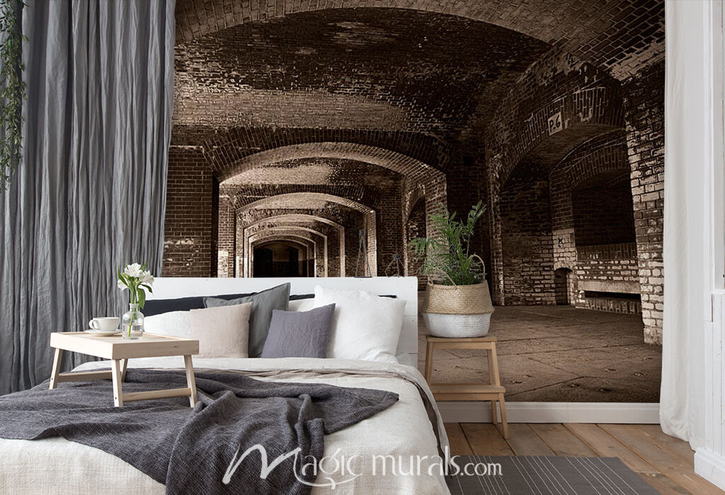 Fort Point in Sepia Wallpaper Wall Mural by Magic Murals