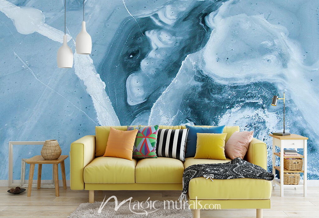Ice Blue Wallpaper Wall Mural by Magic Murals