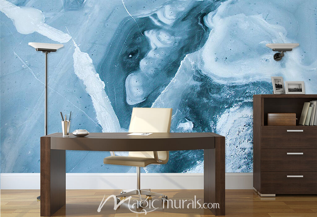 Ice Blue Wallpaper Wall Mural by Magic Murals