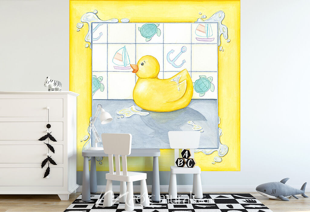 Rubber Duck (D) II Wallpaper Wall Mural by Magic Murals